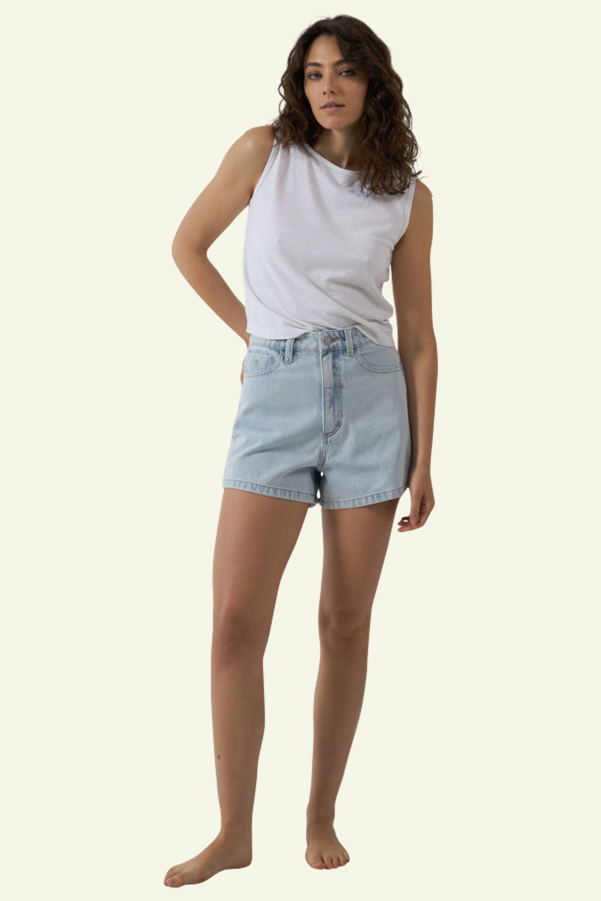 Erica Short - Faded Dust Blue – Crystal Cylinder